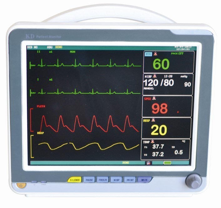 7-Lead ECG Waveforms Display Portable Patient Monitor With Digital SpO2 ...