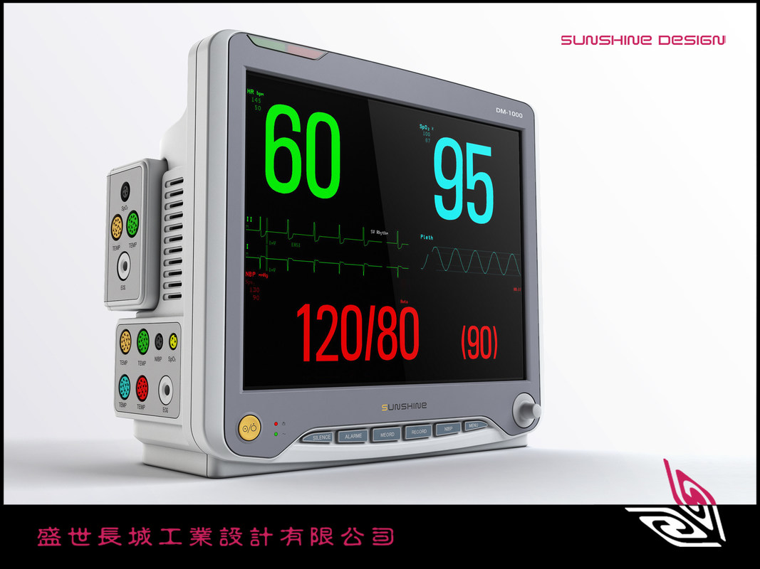 12.1 Inch Reviewable ECG Waveforms Multi - Parameter Portable Patient ...
